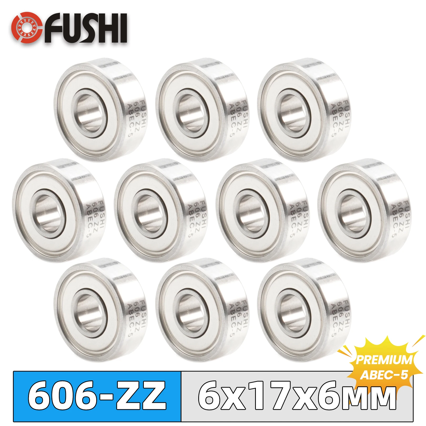 606ZZ-Bearing-ABEC-5-10PCS-6x17x6-mm-Miniature-606Z-Ball-Bearings-606 ...