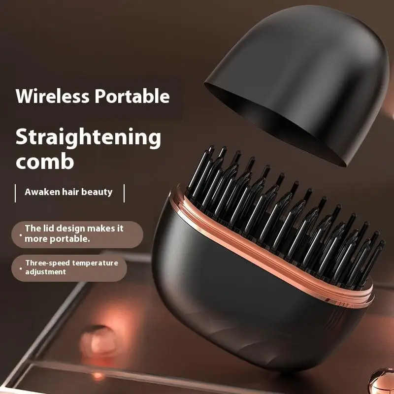 .Wireless Charging Hair Comb Professional Straightening Hairdressing ...