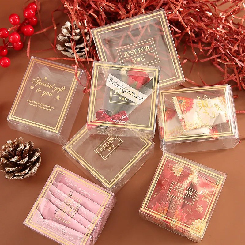 Clear PVC Box Wedding/Party Valentine Favor Box Cake Packaging ...