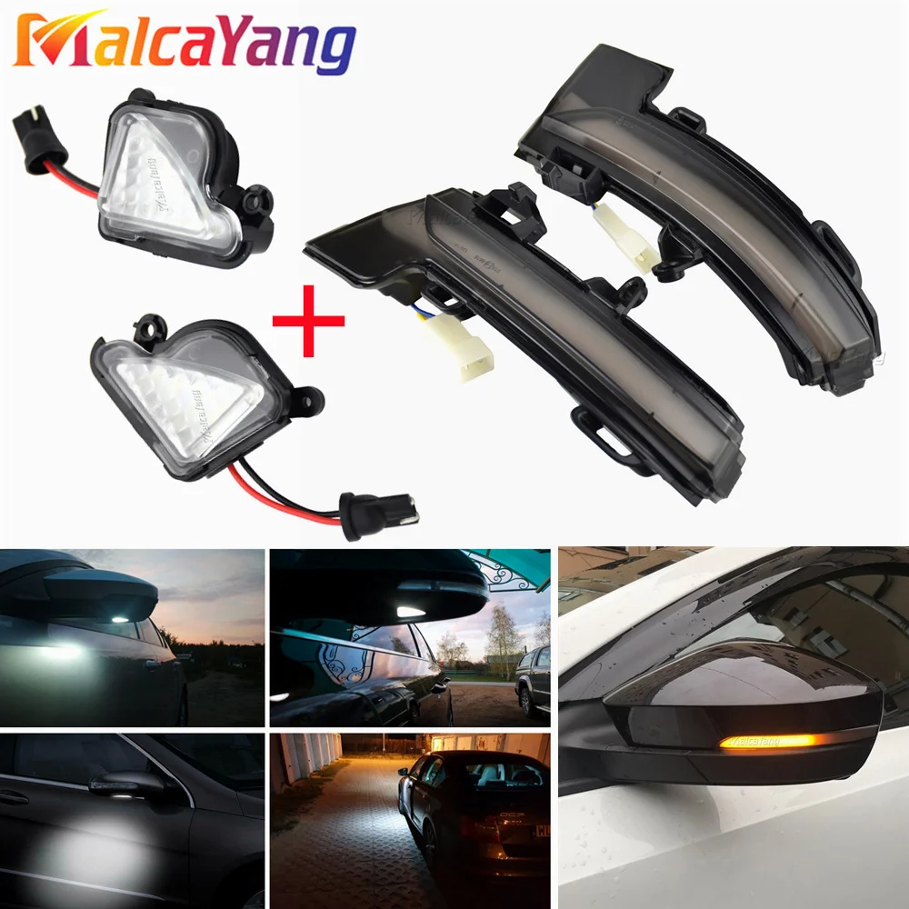 LED Under Mirror Light Puddle Lamp For Skoda Octavia Mk3 A7 5E Rearview ...