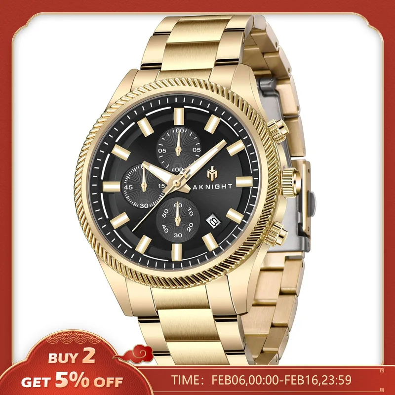 AKNIGHT-Watches-for-Men-Classic-Formal-Watch-Chronograph-Premium-Men-s ...