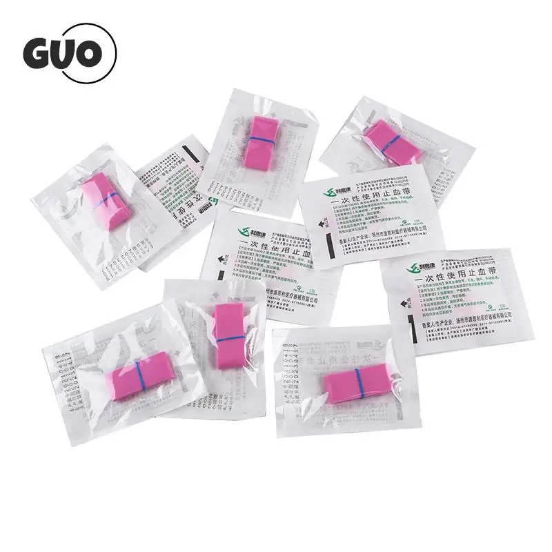 10pcs-set-Disposable-Tourniquet-Pink-Elastic-Belt-First-Aid-Kit-Product ...