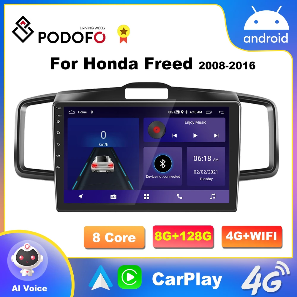 Podofo 4g Carplay For Honda Freed 1 Spike 2008-2016 Android Radio ...