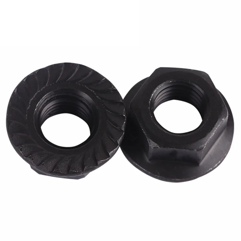 M2-M3-M4-M5-M6-M8-M10-M12-M16-Hexagonal-Flange-Nut-Hex-Black-Locking ...