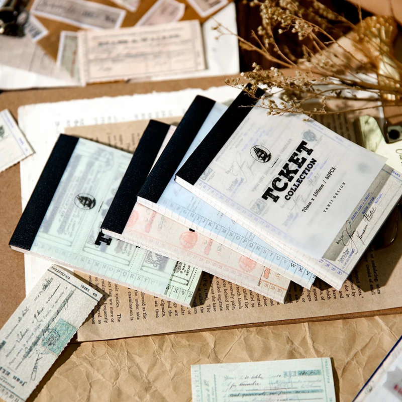 Shanbu-50Sheets-CollectionTicket-Vintage-Memo-Pad-Tearable-Paper-Deco ...