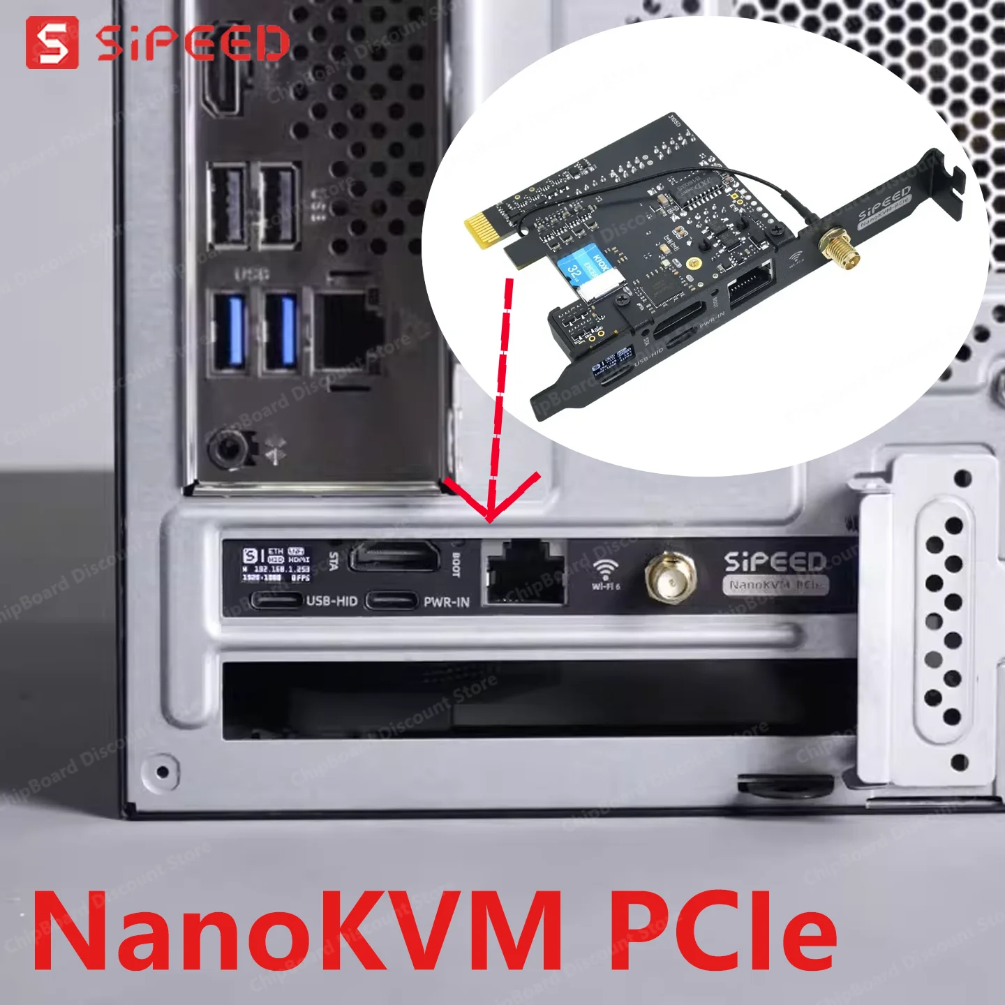 NanoKVM PCIe Sipeed リモート コントロール / 電源 / デスクトップ メンテナンス サーバー UART HDMI USB ...