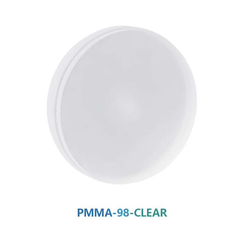 98*10mm-25mm Clear Color Dental PMMA Blocks Transparent PMMA Milling ...