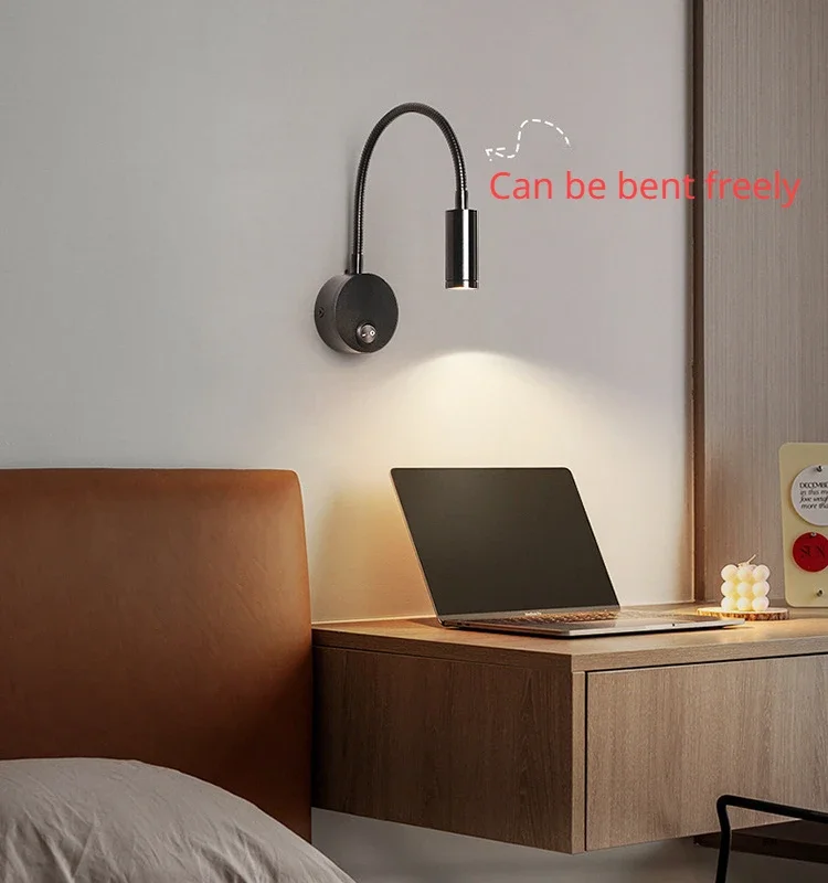 Bedside-Reading-Lamp-Variable-bending-3W-LED-Book-Lamp-Warm-White-wall ...