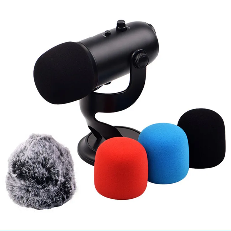 Pop Filter Mic Foam Windscreen Compatible with Blue Yeti Pro USB ...