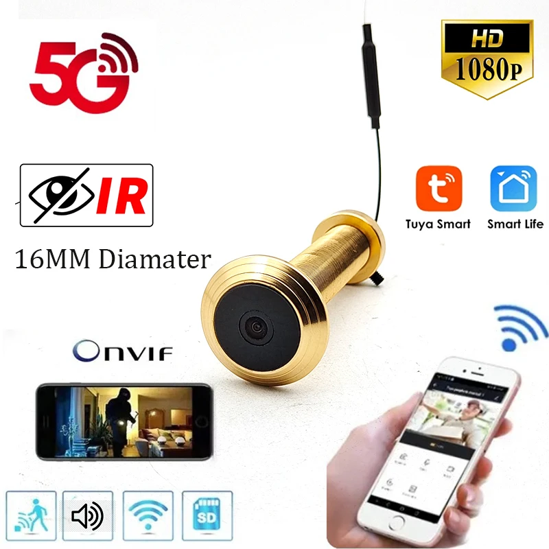 5G-2-4G-Tuya-16mm-di-diametro-foro-per-porta-1080P-HD-grandangolare-Cat ...