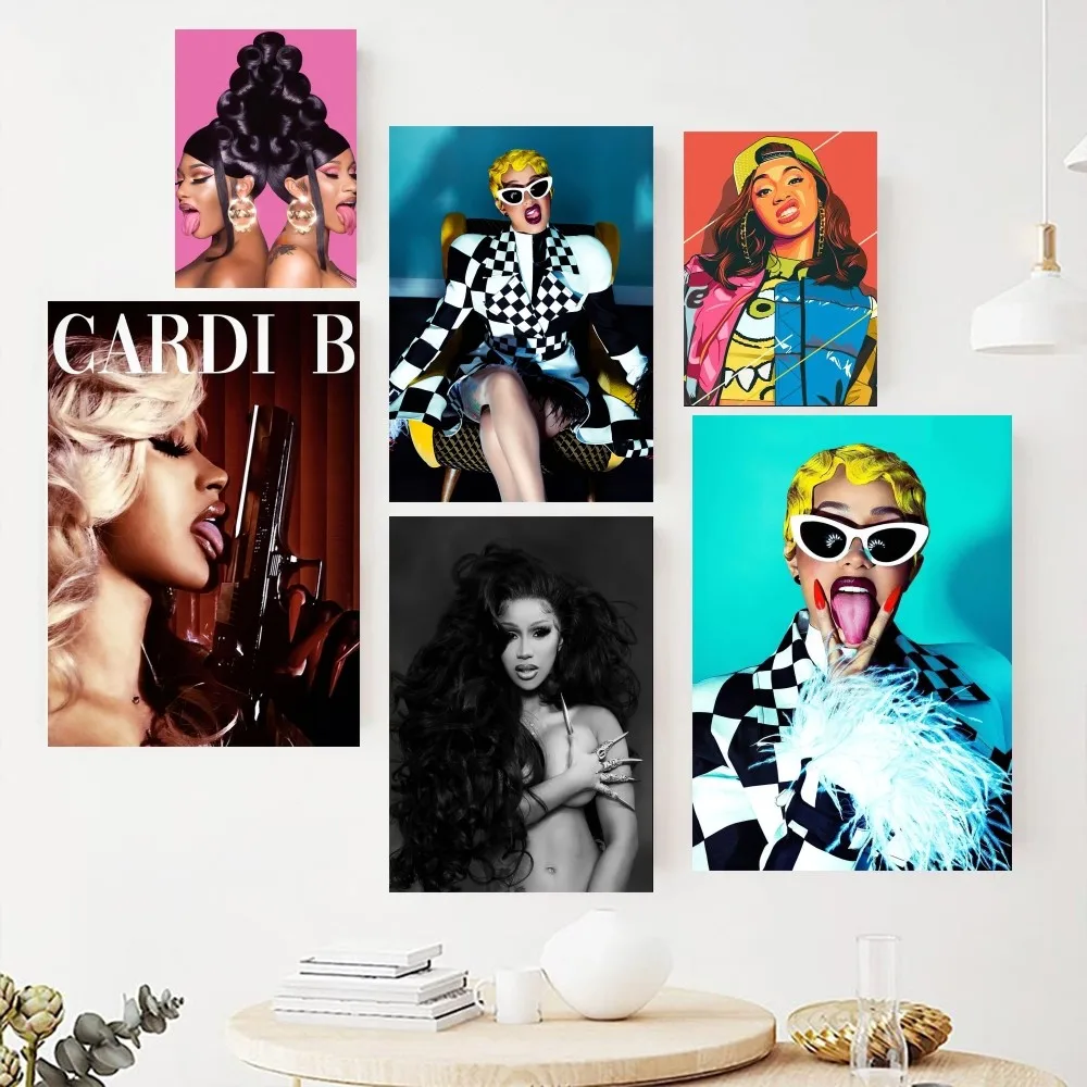 Rapper-Singer-Cardi-B-Poster-Paintings-on-The-Wall-Picture-for-Living ...