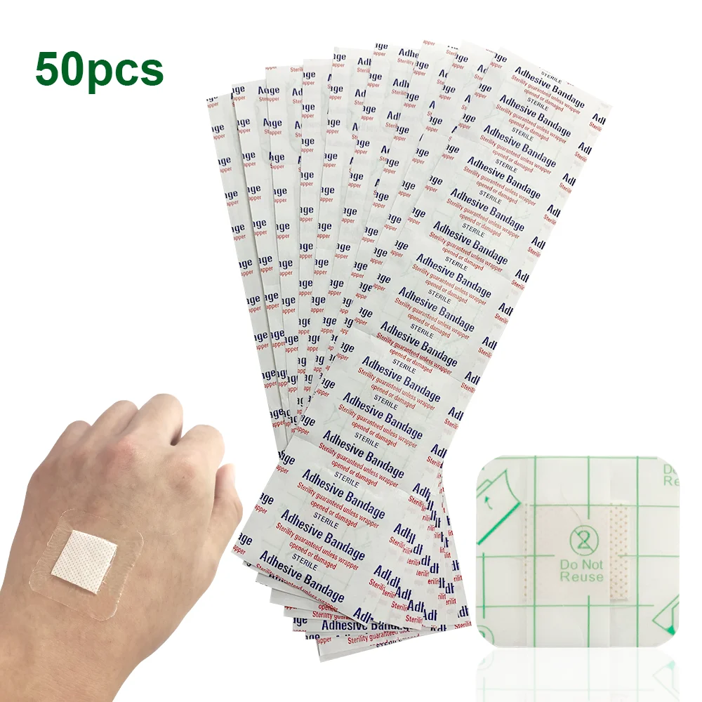 50PCS-38-38mm-Transparent-PU-Waterproof-Wound-Plaster-Band-Aid-Adhesive ...