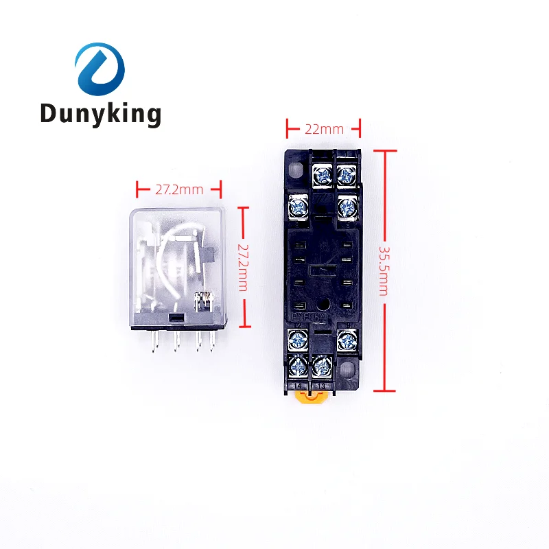 5pcs MY2P HH52P MY2NJ 12V 24V DC / 110V 220V AC coil general purpose DPDT micro mini relay with ...