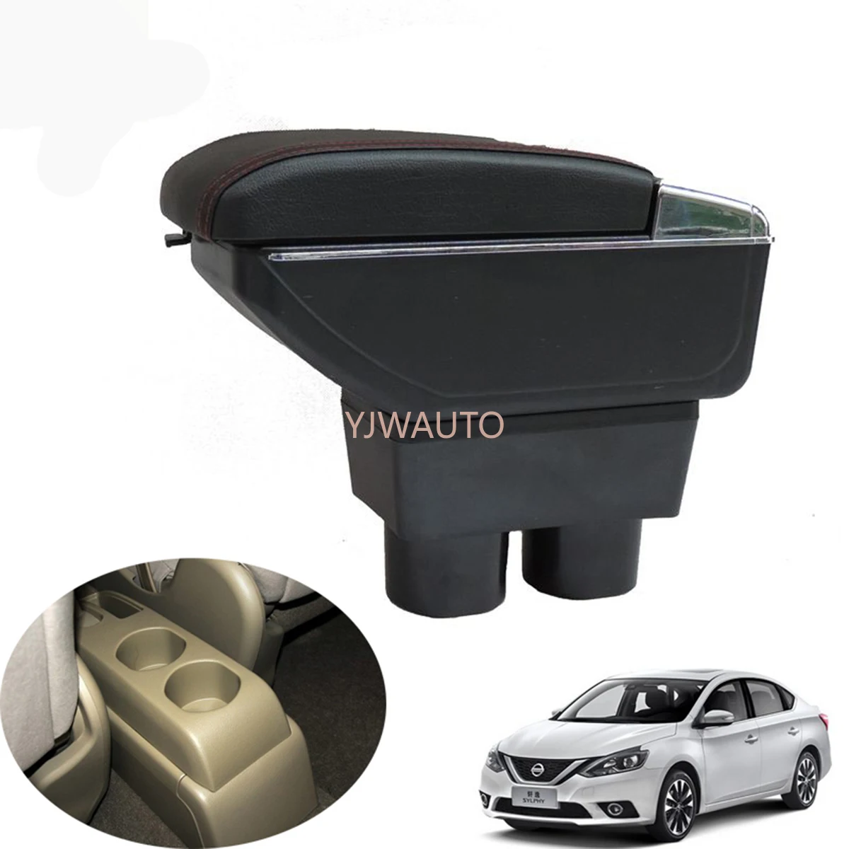 Armrest-For-Nissan-Tiida-Sylphy-2007-2012-Center-Console-Box-Car-Arm ...