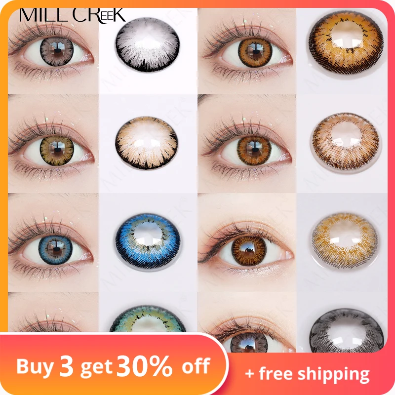 Red Contacts On Dark Brown Eyes