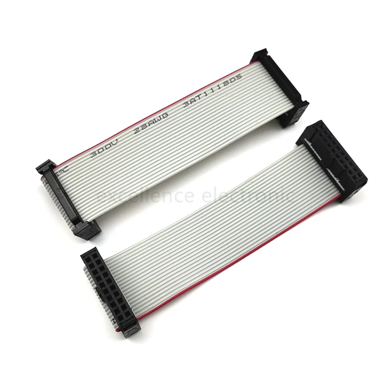 10pcs Fc-20p 20pin 2.54mm Pitch Idc Socket Extension Flat Ribbon Cable Wire10cm - Connectors ...