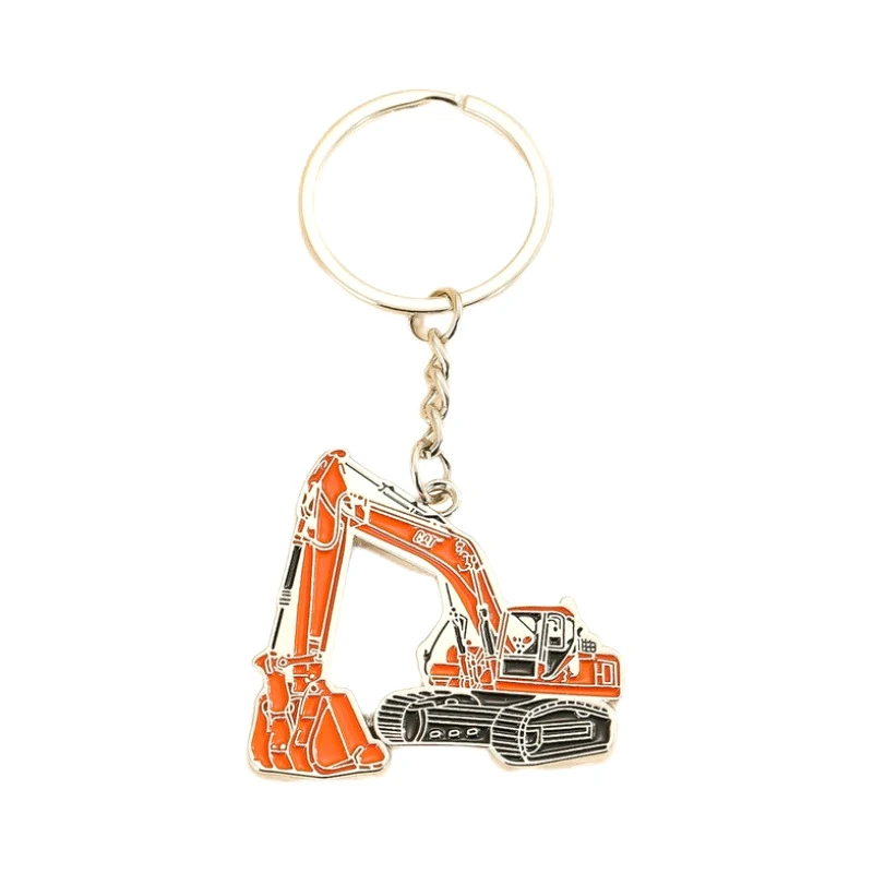 Cartoon-Alloy-Stereo-Excavator-Backhoe-Keychain-Keyholder-KeyRing ...