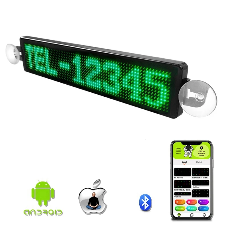 Pantalla-de-se-al-Led-con-Bluetooth-para-coche-12x72-p-xeles-pantalla ...