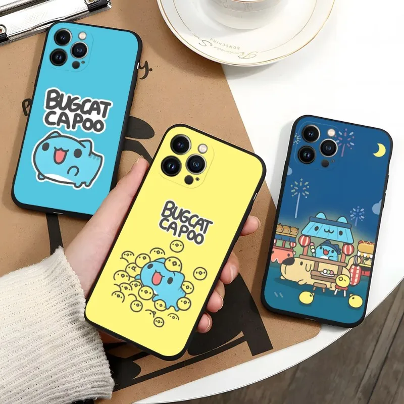 Love Cat Comic Cat Bugcat Capoo Phone Case For Iphone 14 13ProMax 11 12 ...