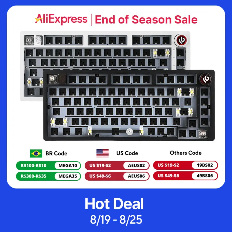 LEOBOG-Custom-Wired-Aluminum-Keyboard-Kit-Estrutura-Backlit-Junta ...