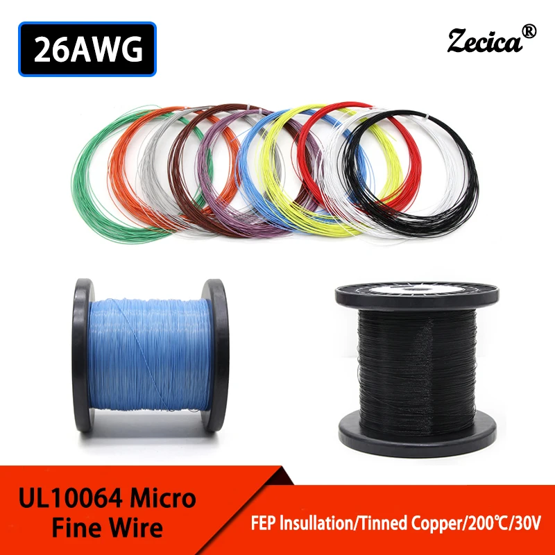 26AWG-UL10064-PTFE-Wire-5-500m-Ultra-Fine-Micro-Litz-Insulation-Tinned-Copper-Wire-Plastic ...