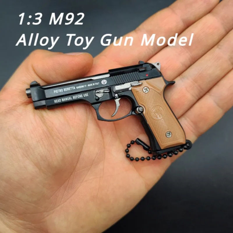 1-3-M92-Alloy-Toy-Gun-Model-Detachable-Exquisite-Metal-Keychain-Look ...