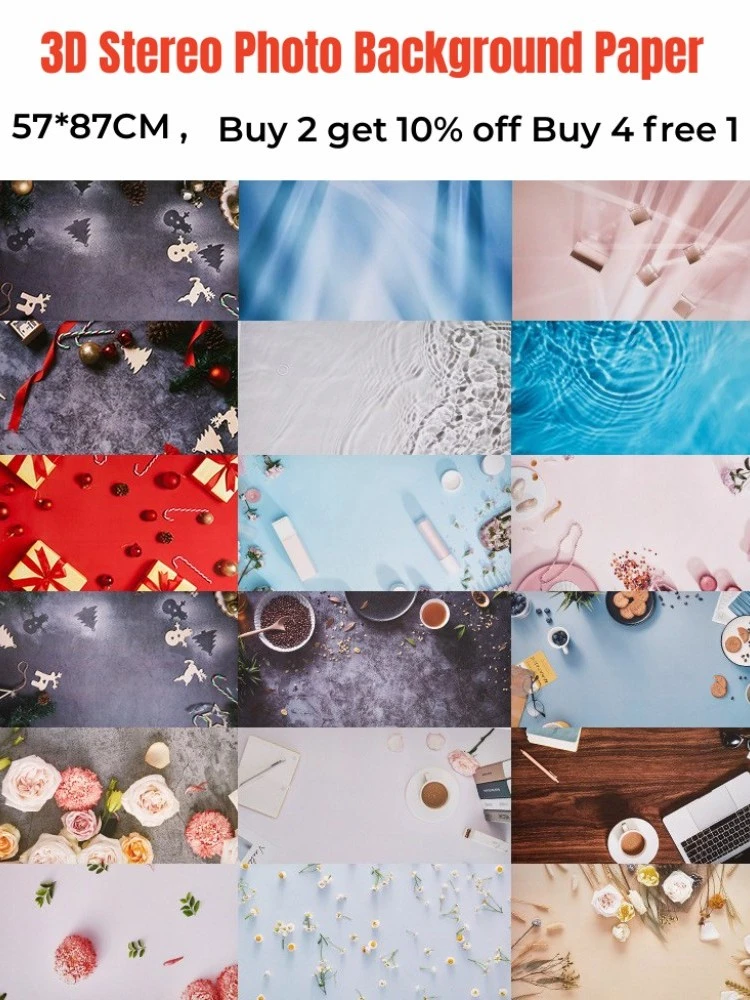 Photo Backdrop Wallpaper 57*87CM 2 Side Photography Background Studio ...