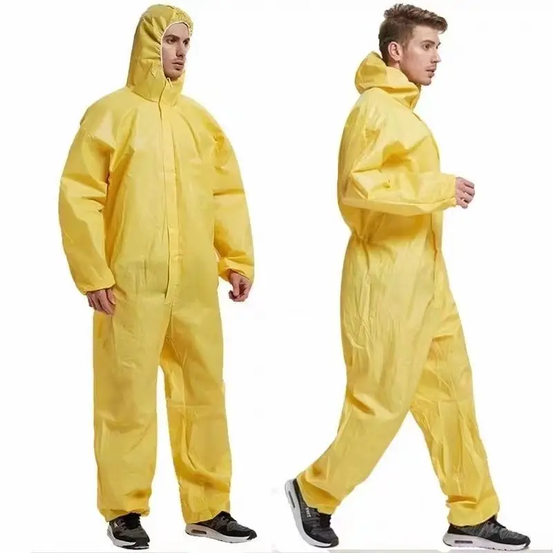 Chemical Protective Suit Coverall Hazardous Chemicals Liquid Proof ...