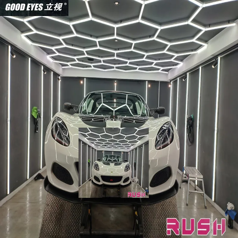 6500K-Hexagonal-LED-Light-Free-Design-Car-Detailing-Workshop-Ceiling ...