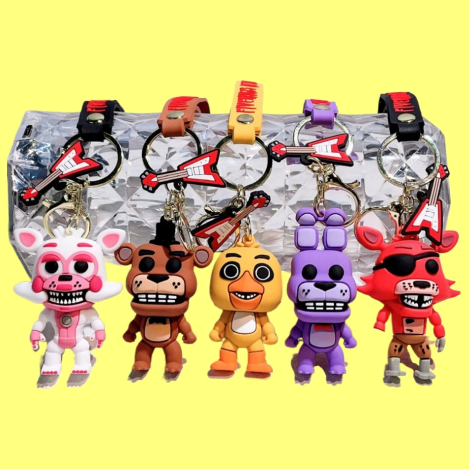 FNAF Game Keychains Anime Action Figures Keyrings Five Night At Fredys ...