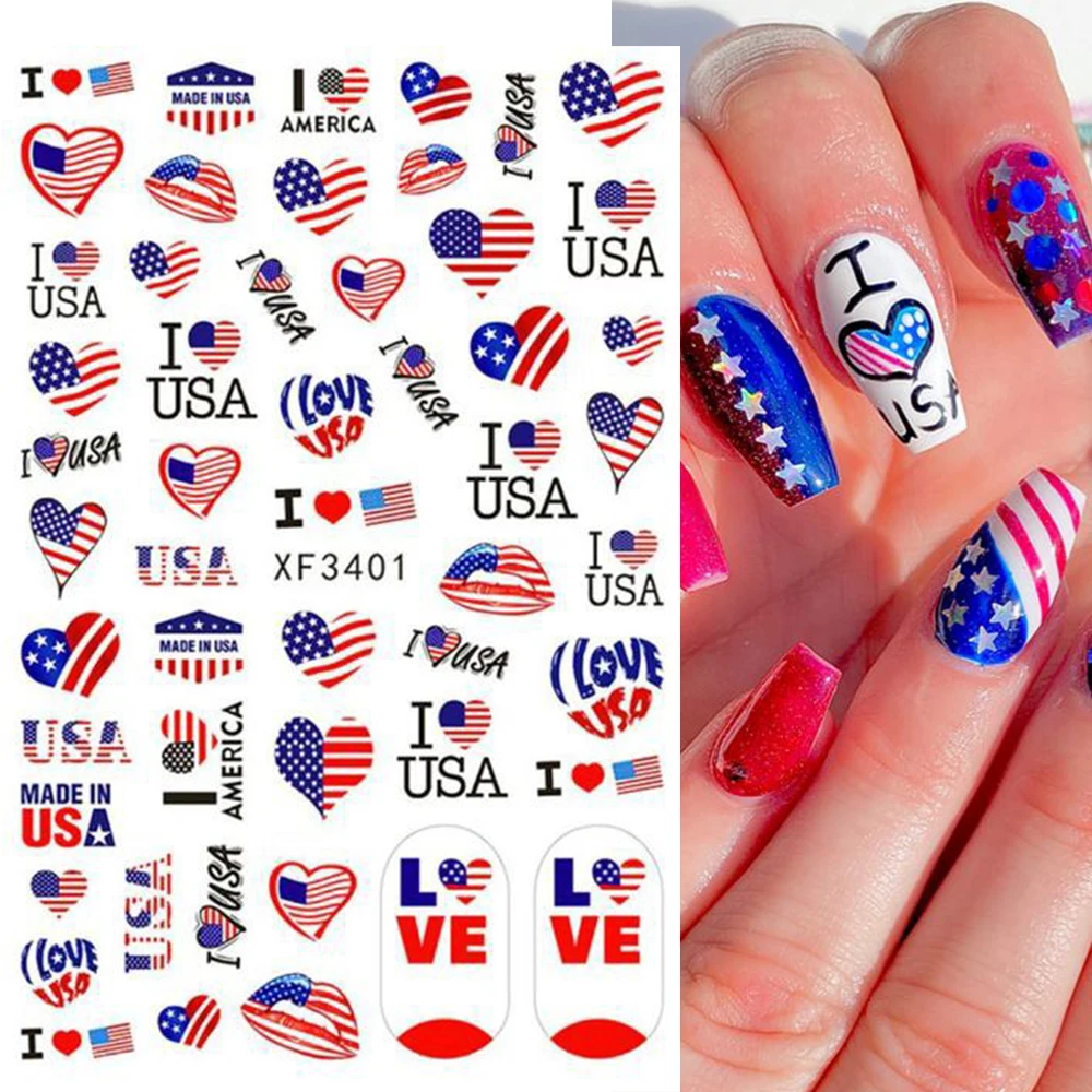 Flag Nail Designs