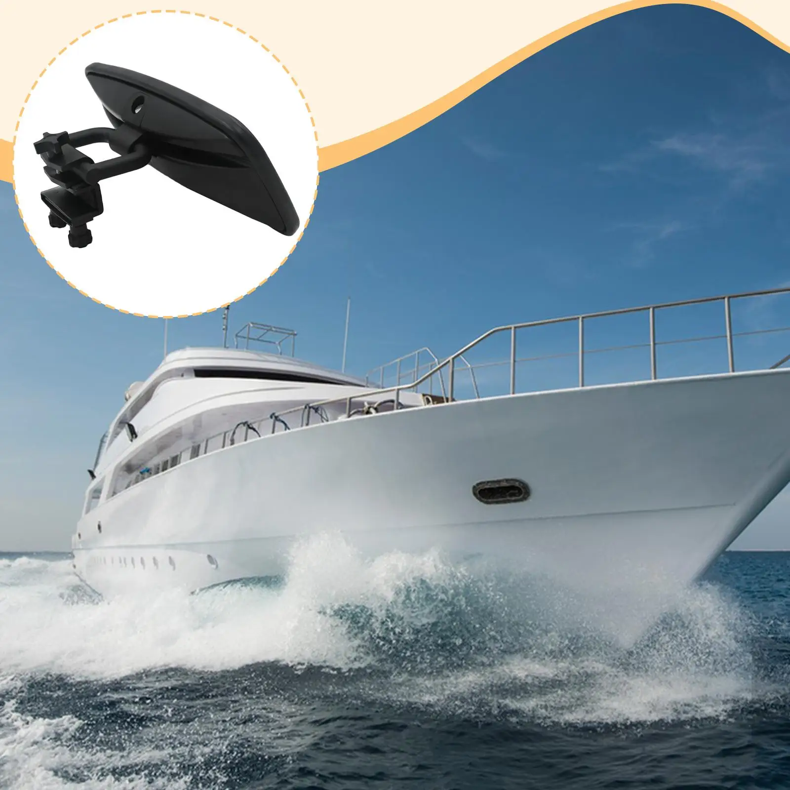 Boat Rear View Mirror Marine Mirror Practical Professional Stable ...