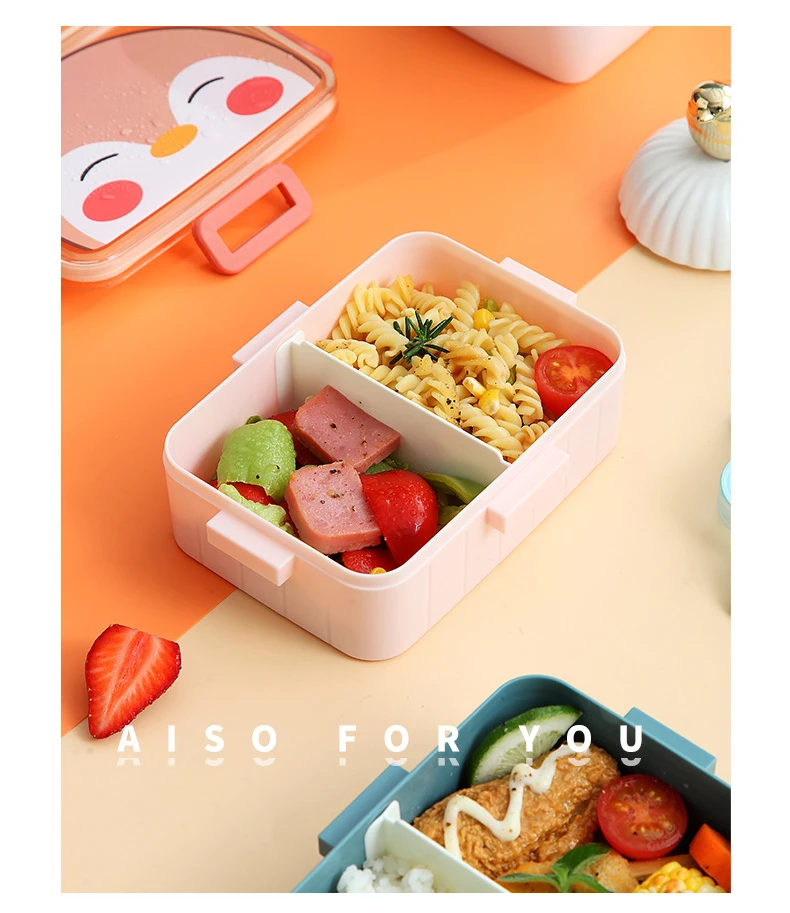 LUNCH BOX,800ml cartoon bear--Boîte à déjeuner Portable pour enfants ...