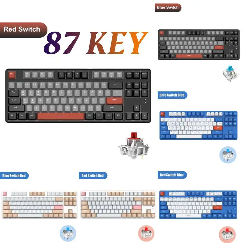 Ajazz-teclado-AK871-de-87-teclas-perif-rico-ergon-mico-de-juegos-con ...