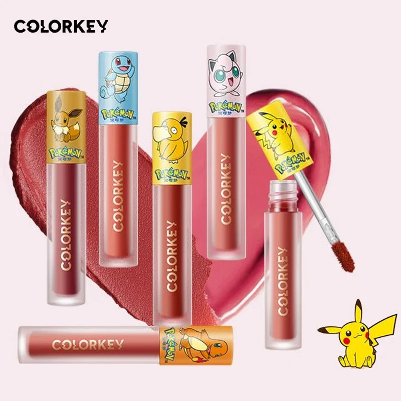 Anime-Pok-mon-Pikachu-Lip-Gloss-Cute-Velvet-Long-Lasting-No-Fading-Sexy ...
