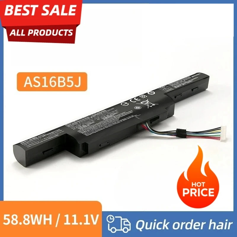 AS16B5J AS16B8J 5600mAh Laptop Replacement Battery For Acer Aspire E5 ...