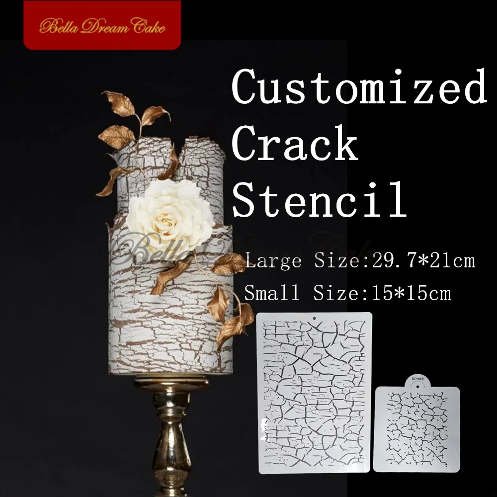 Crack-Pattern-Lace-Cake-Stencil-PET-Chocolate-Cake-Border-Template-DIY ...