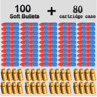 80Shells-And-100-Soft-EVA-Bullets-For-Toy-gun-Glock-Colt-1911-Shooting ...