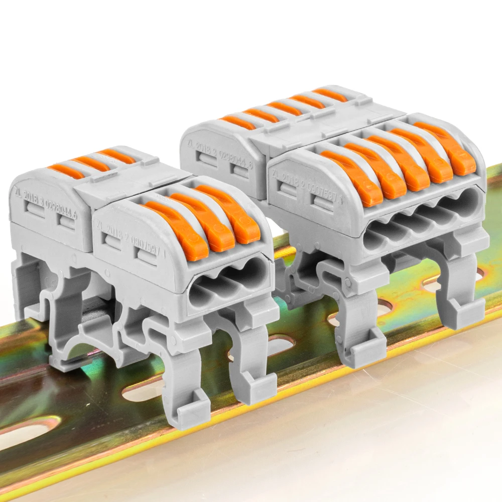 DIN-Rail-Fast-Wire-Cable-Conectores-Condutor-Compacto-Primavera ...