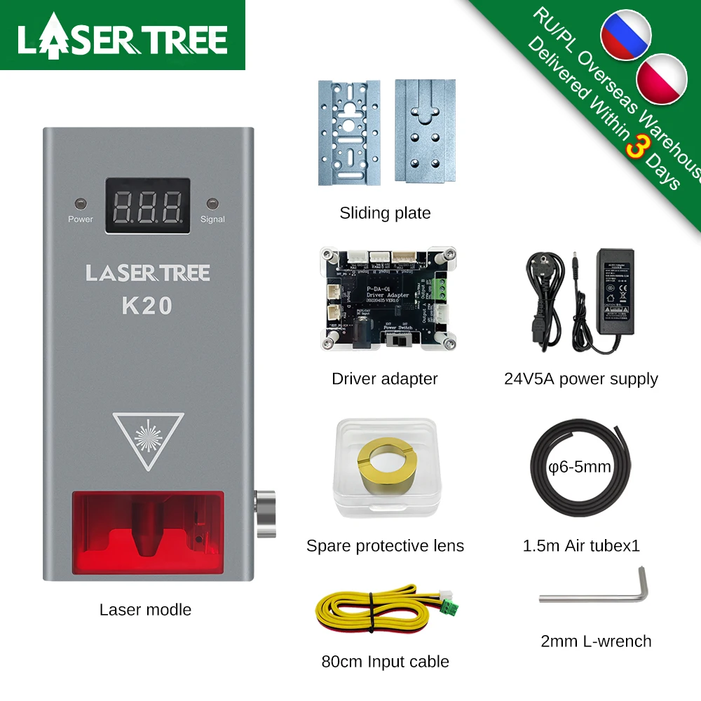 LASER-TREE-20W-10W-5W-Optical-Power-Laser-Head-450nm-Blue-Light-TTL ...