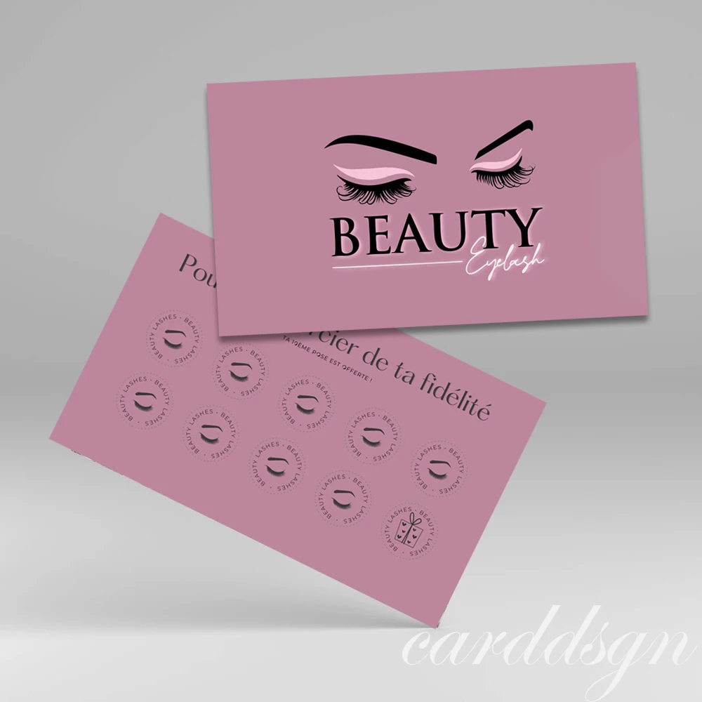 Custom Lash Loyalty Card Lash Extension Business Card Eyebrows ...