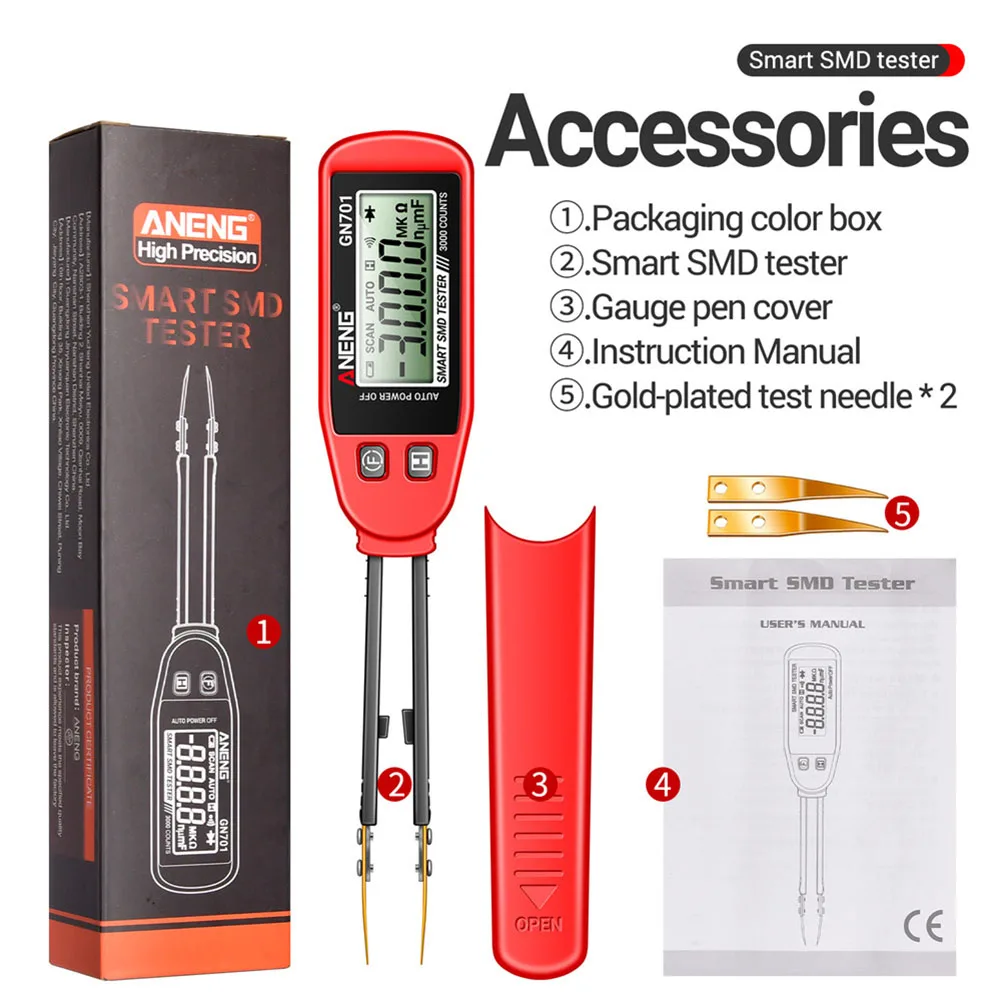 GN701 GN702 Inteligente Tester Measurement patch Multimeter Resistance ...