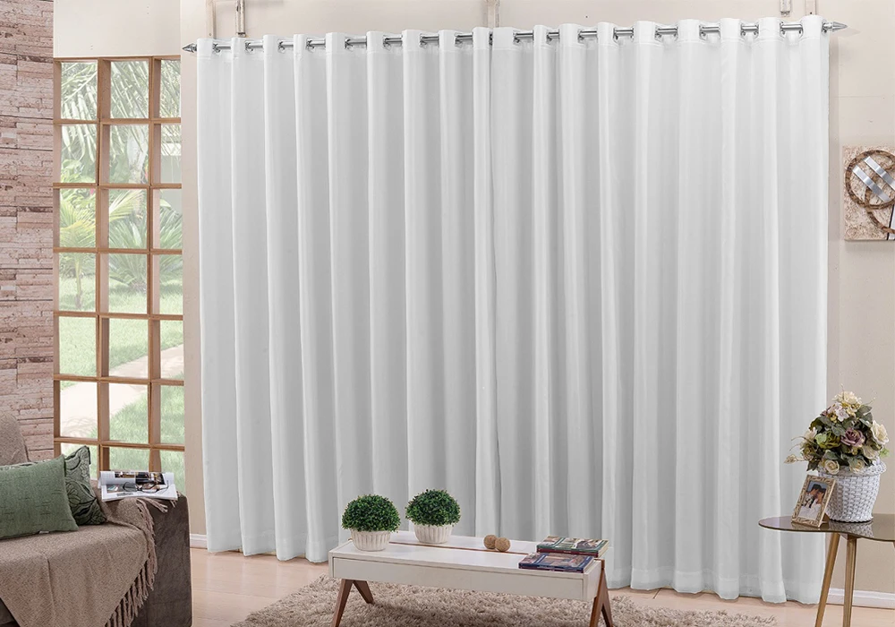 5,00X2,50 White Voil Curtain Lining Blackout Fabric Buckles - AliExpress 15