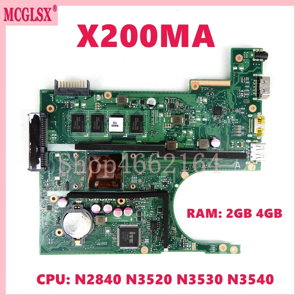 X200MA-With-N2815-N3520-N3530-N3540-CPU-2GB-RAM-Mainboard-For-ASUS ...