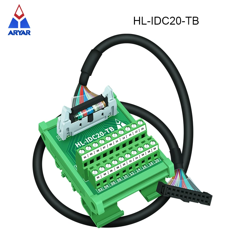 IDC20 Mini Breakout Board IDC-20 Spliter Module DIN Rail Mounting 20Pin ...