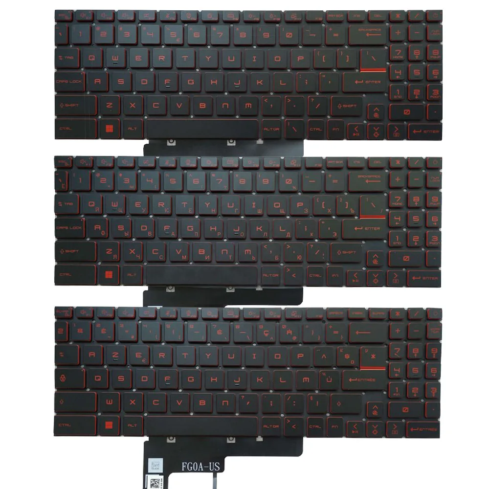 New Backlit Us/russian/french Keyboard For Msi Gs76 Ms-17m1 Ge76 Ms ...