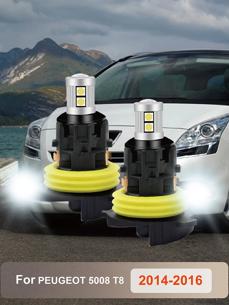 2Pcs/Set PH24W Car LED Daytime Running Light DRL 3030 9SMD White/Amber ...