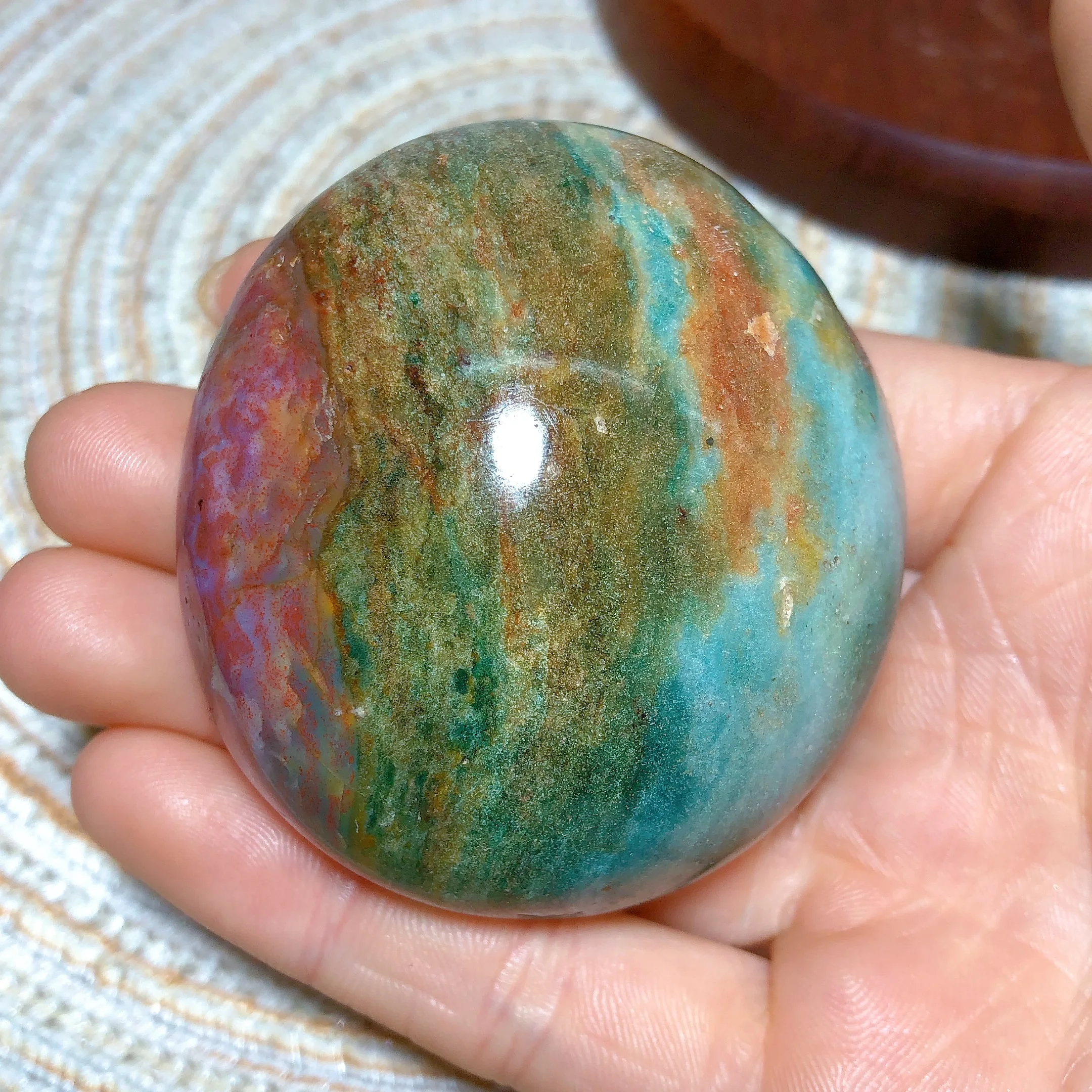 Natural-Crystal-Ocean-Jasper-Palms-Painting-Gemstones-Colorful-Mineral ...