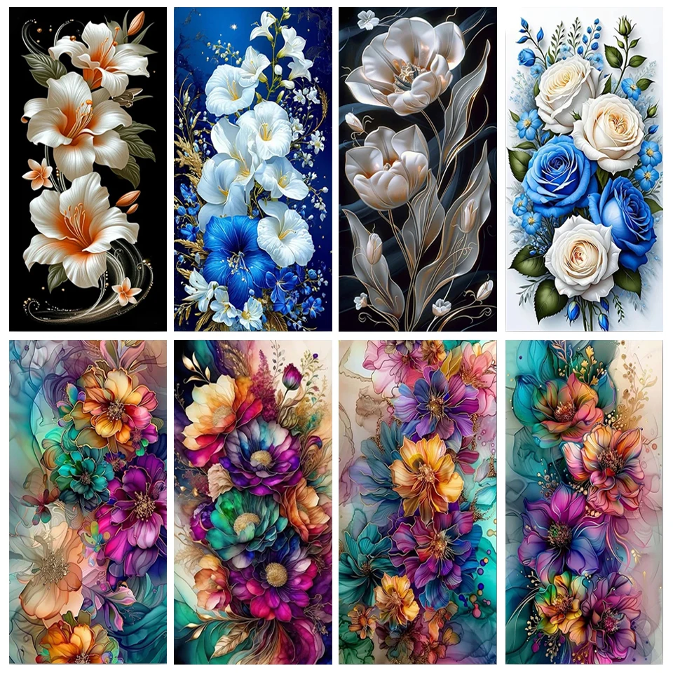 Blue-Rose-Flower-Diamod-Painting-New-2024-Full-Square-round-Diamond ...