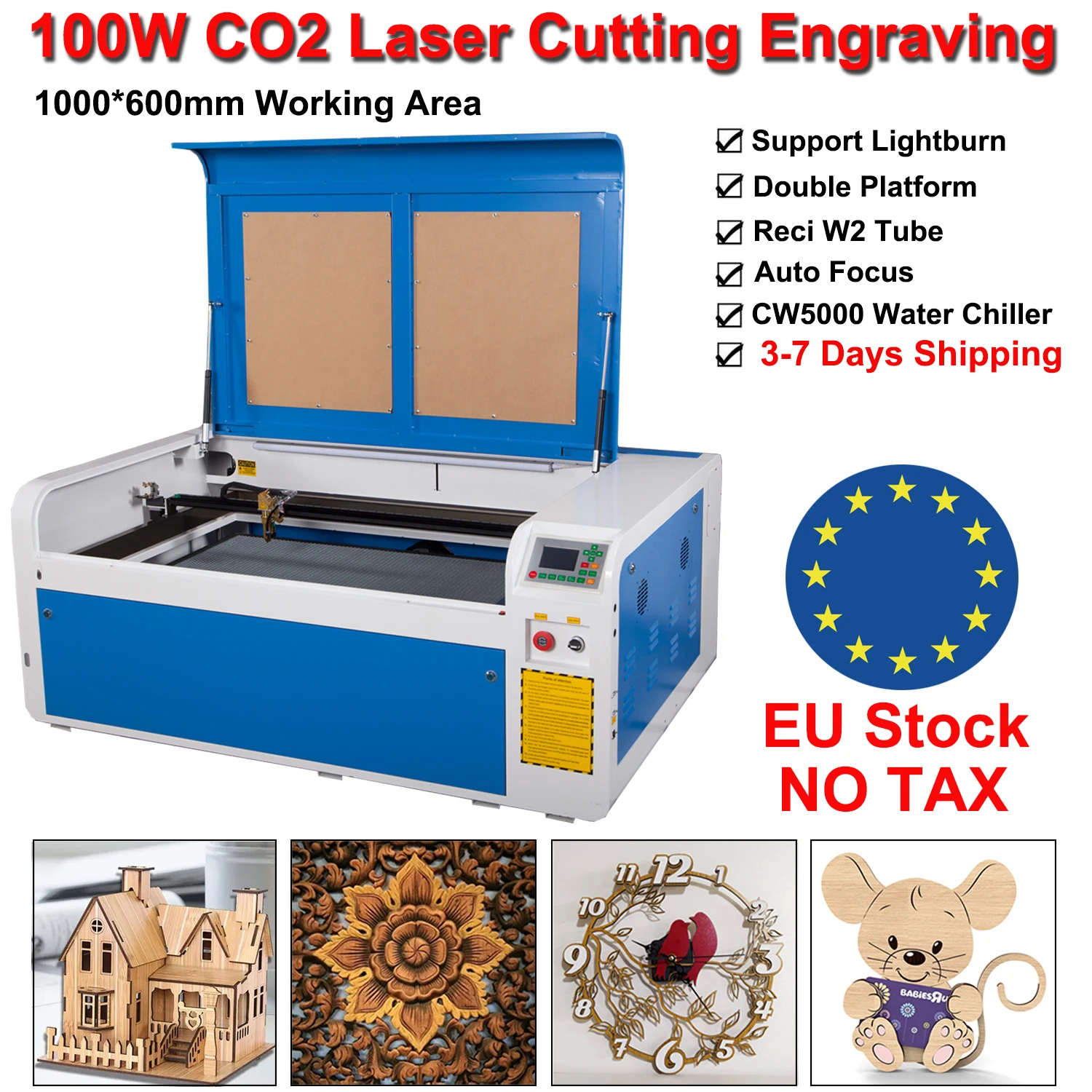 100W-CO2-Laser-Engraving-Machine-Laser-Cutting-Machine-1000-600mm-RECI ...